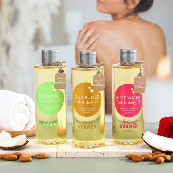 Bath Oil Set Shea Rose And Coconut Ts For Women