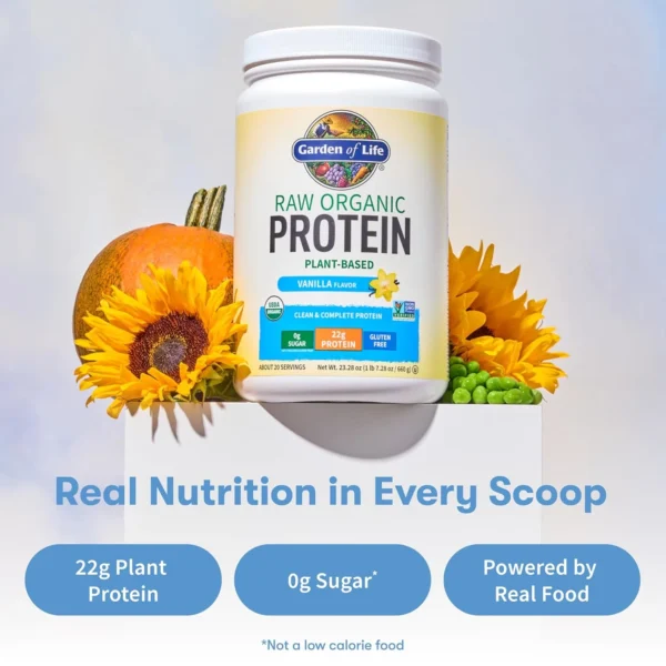 Organic Vegan Protein Powder - Plant Based, 22g Protein