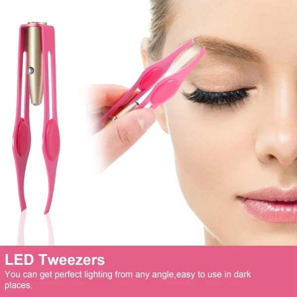 LED Lighted Tweezers for Eyebrow Hair Removal