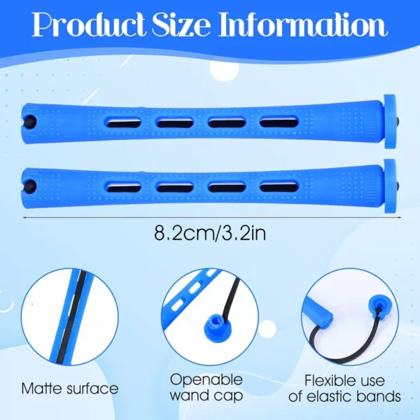 40 Perm Rods Heatless Curlers for Long & Short Hair